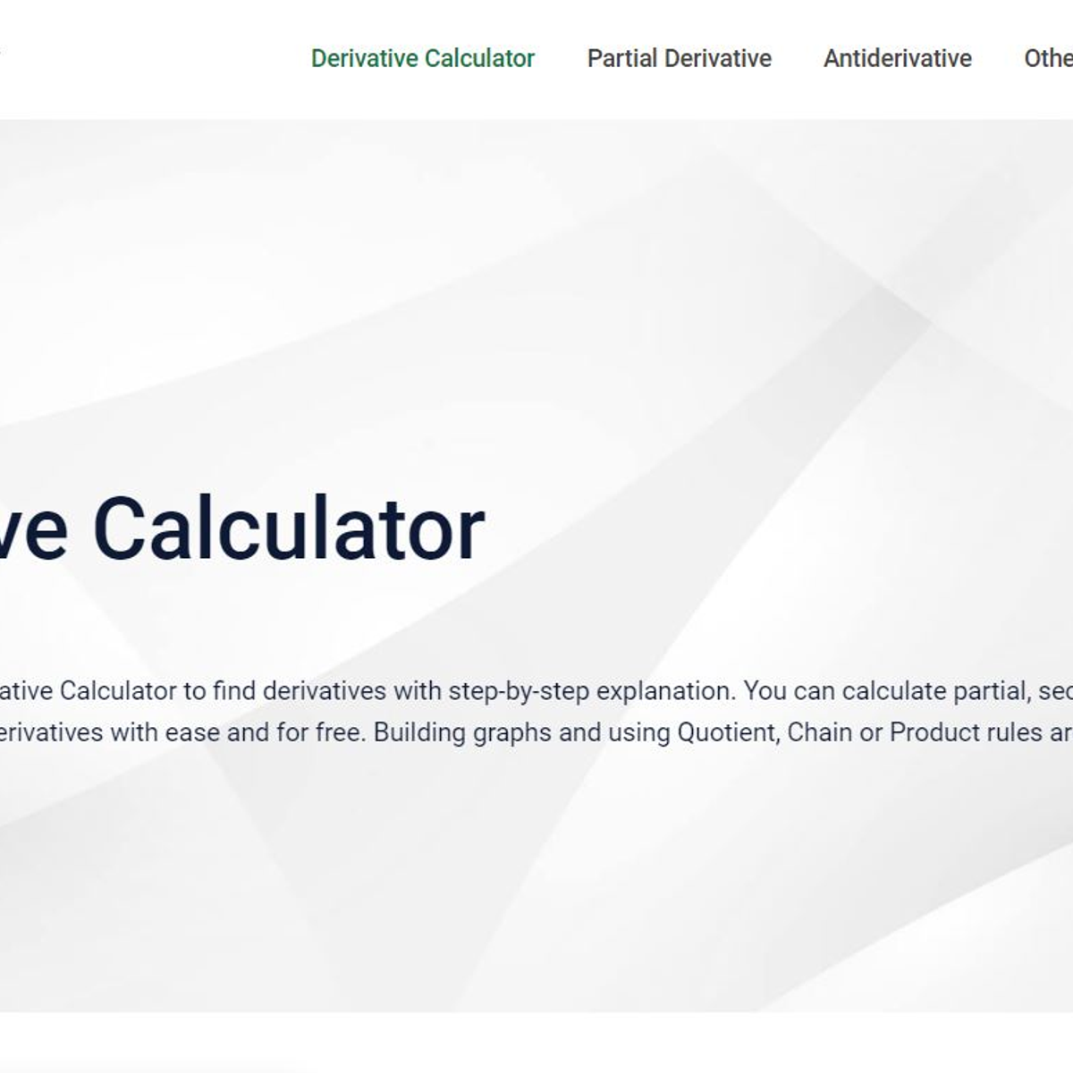 Derivative Calculator Alternatives and Similar Websites and Apps ... Derivative Calculator Alternatives and Similar Websites and Apps ...